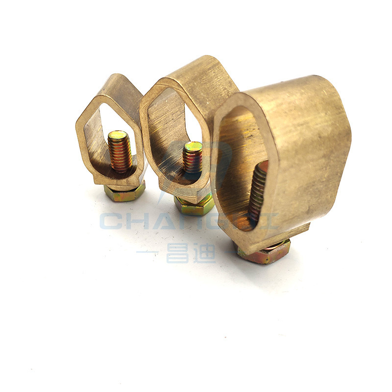 Brass A-Type Earth Rod Clamp for Connecting 3/4 Rods and Cable Conductors
