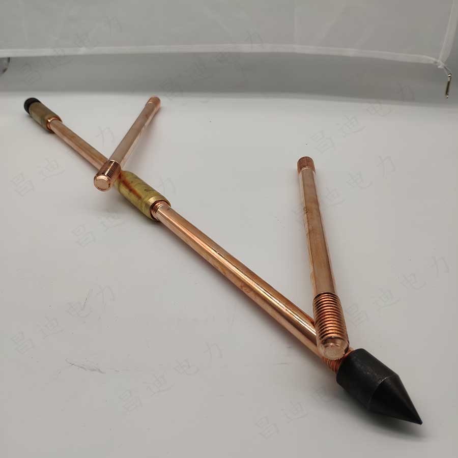 120cm 16mm Earth Rod Copper Earthing Rod For Lightning Protection System