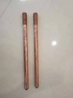 Threaded Copper Clad Earth Rod Solid Copper Ground Rod